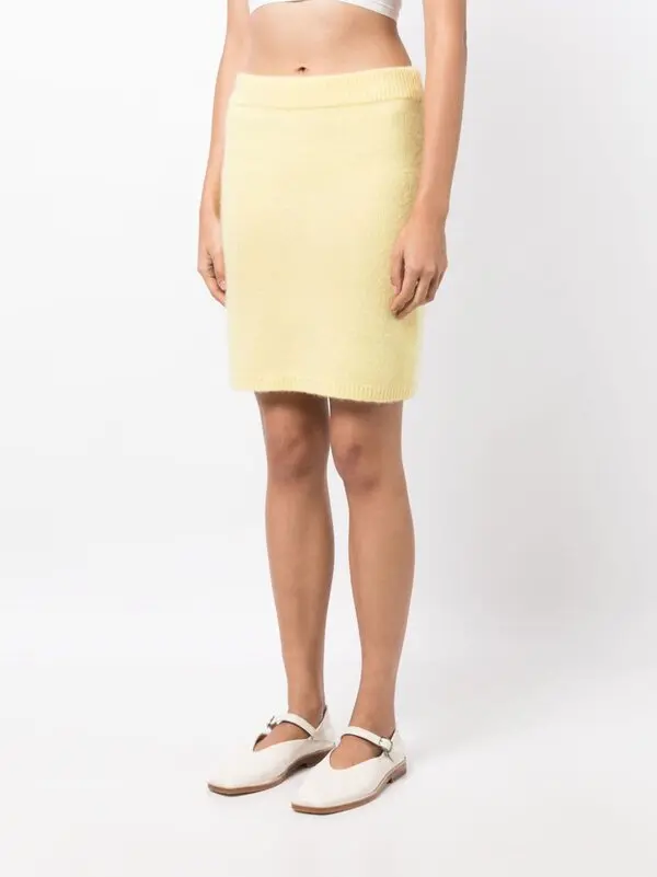 Cashmere In Love Ula Fine-knit Miniskirt - Yellow