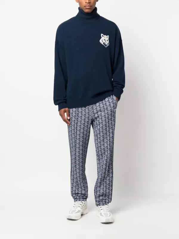 Maison Kitsuné Intarsia-knit Fox-head Wool Jumper