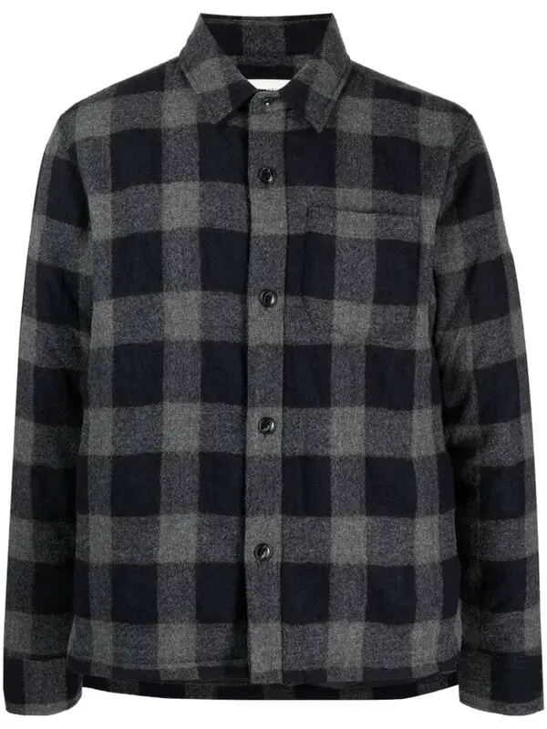 Officine Générale Gingham-check Virgin-wool Jacket