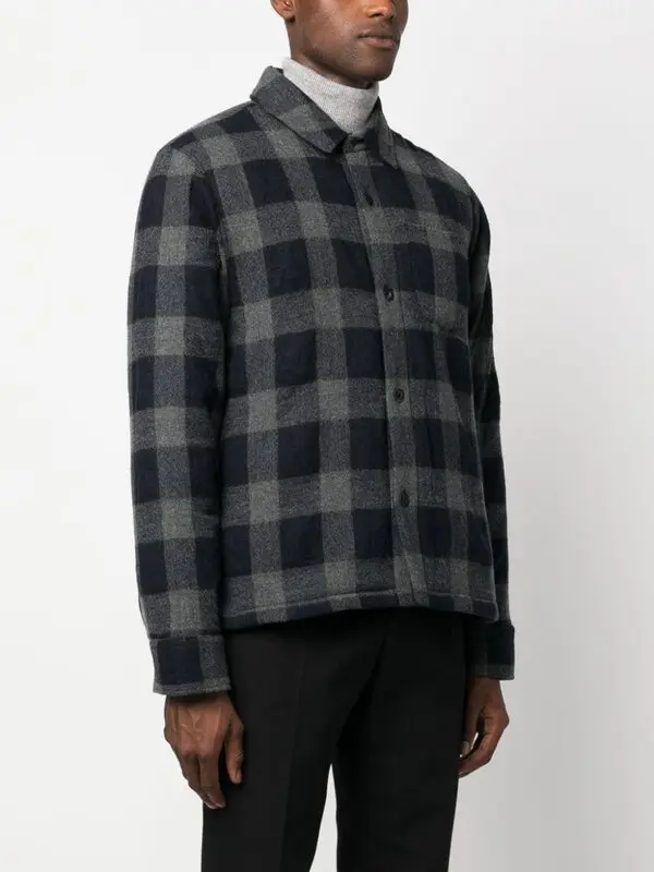 Officine Générale Gingham-check Virgin-wool Jacket