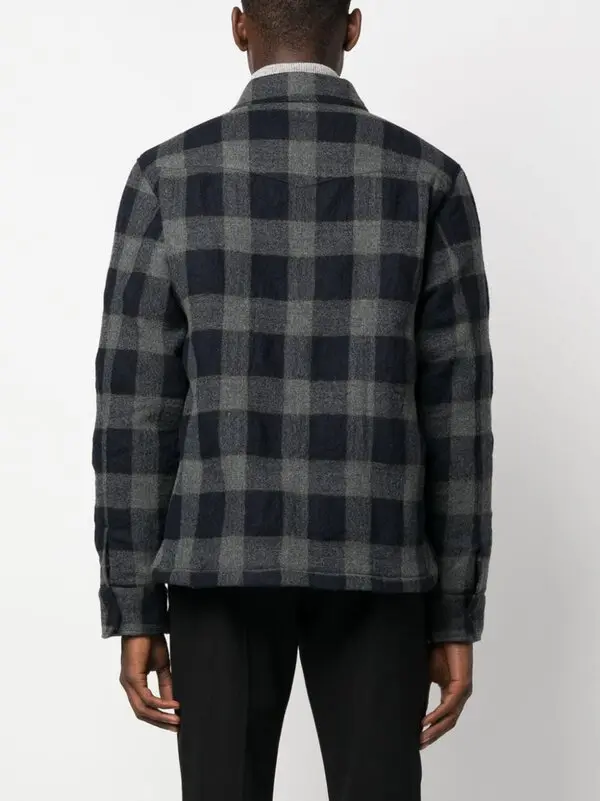 Officine Générale Gingham-check Virgin-wool Jacket