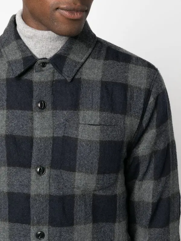 Officine Générale Gingham-check Virgin-wool Jacket