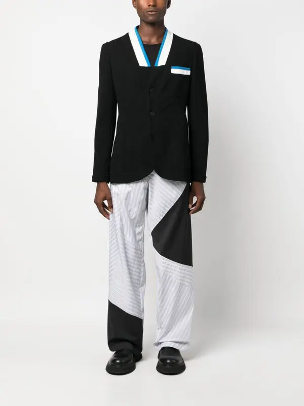 KIKO KOSTADINOV Striped-trim Single-breasted Blazer