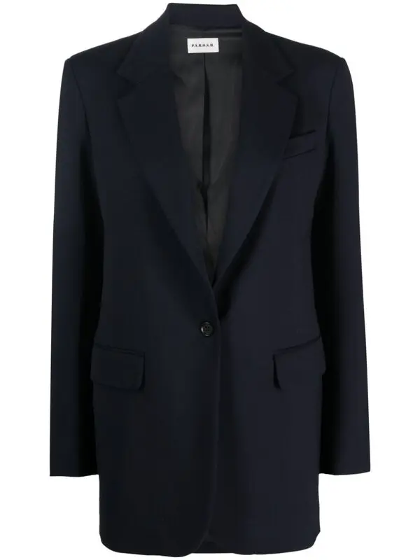 P.a.r.o.s.h Single-breasted Wool-blend Blazer - Blue