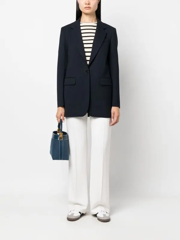 P.a.r.o.s.h Single-breasted Wool-blend Blazer - Blue