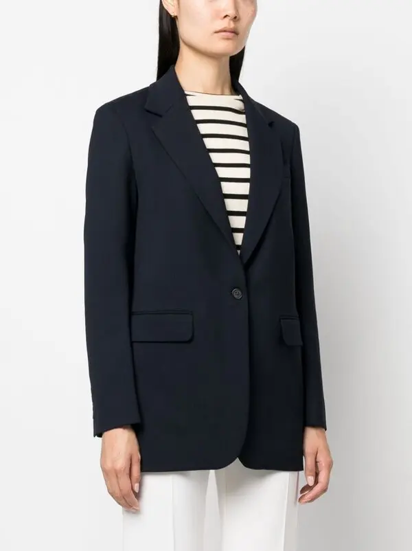 P.a.r.o.s.h Single-breasted Wool-blend Blazer - Blue