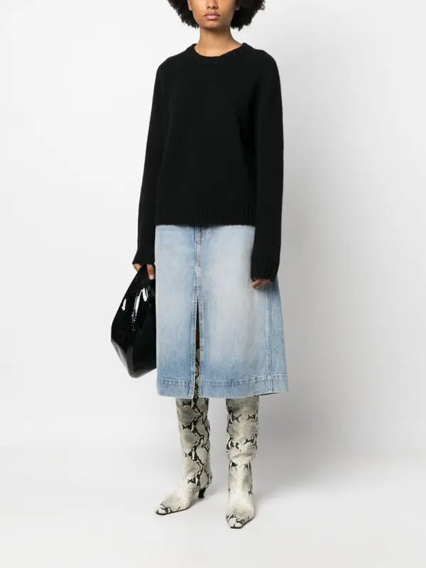 Khaite Mae Cashmere Pullover Sweater - Black
