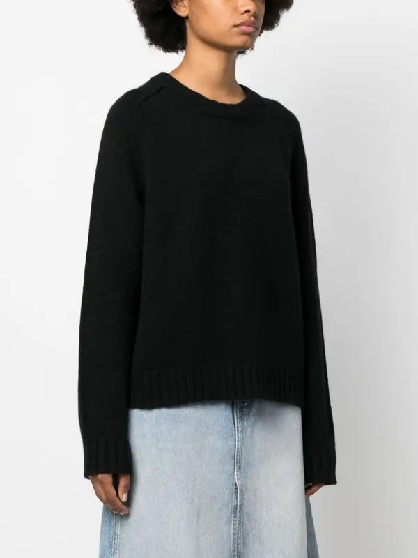 Khaite Mae Cashmere Pullover Sweater - Black