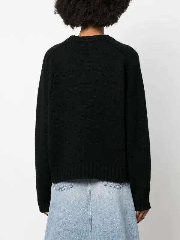 Khaite Mae Cashmere Pullover Sweater - Black