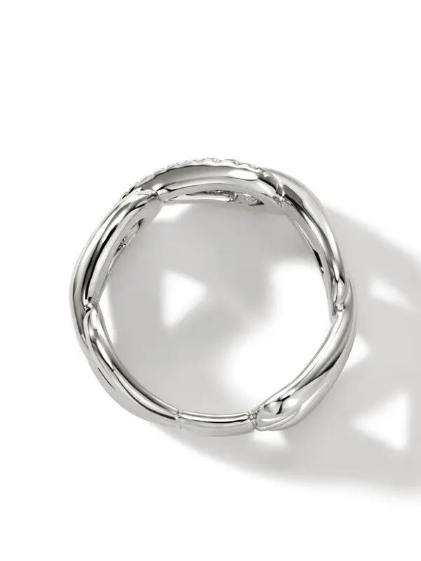 John Hardy Surf Pavé Link Ring