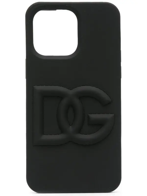 Dolce & Gabbana Logo-embossed Iphone 14 Pro Max Case - Black