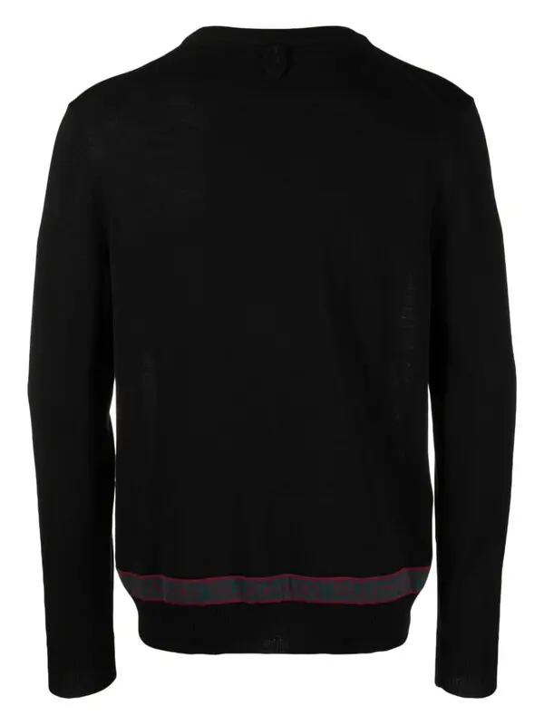 BILLIONAIRE Logo-embroidered Wool-silk Jumper - Black