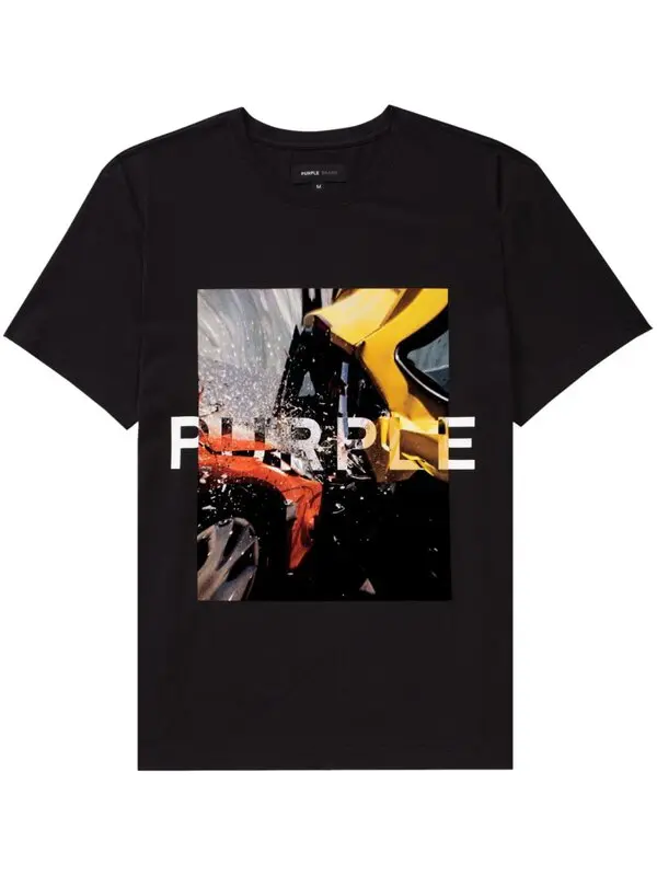 PURPLE BRAND Graphic-print Cotton T-shirt