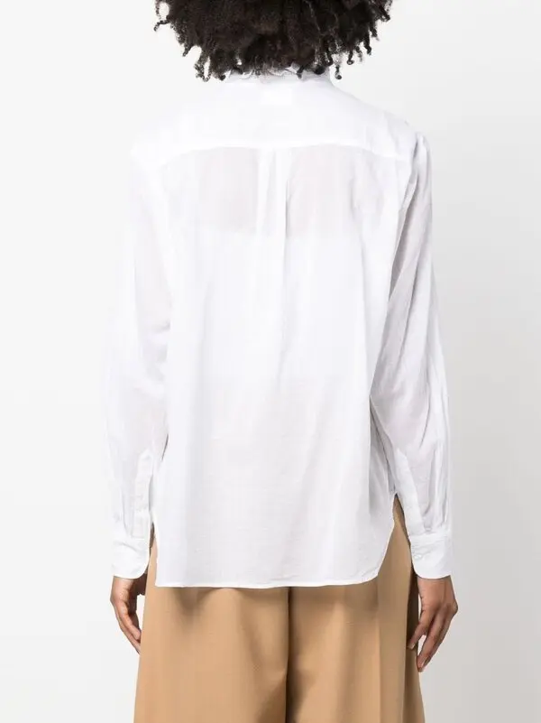 MARANT ETOILE Optical Cotton Ruffled Collar Shirt