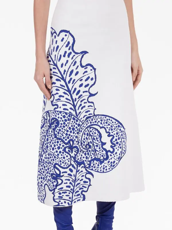 FERRAGAMO Graphic-print Jacquard Flared Skirt