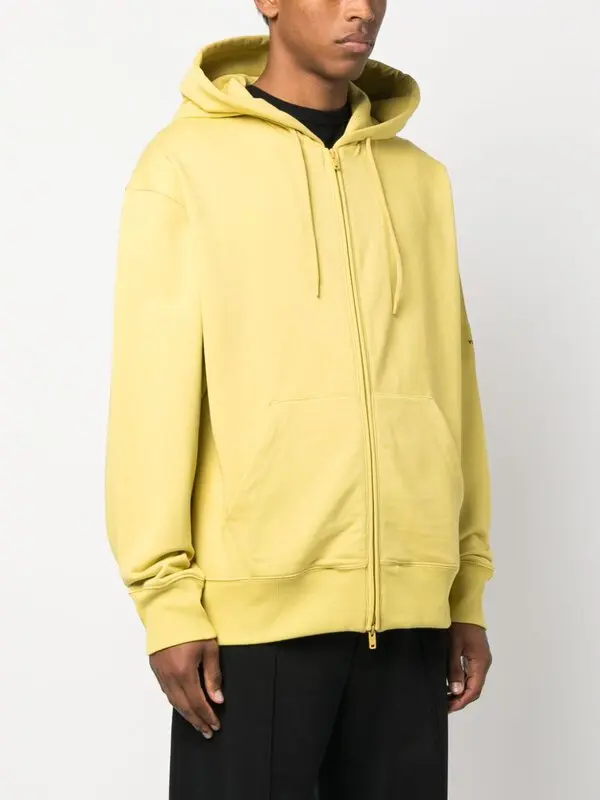 Y3 Logo-patch Organic-cotton Hoodie