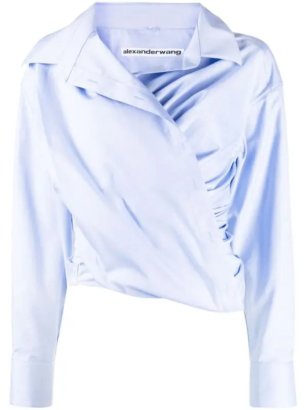 Alexander Wang Wrap Cotton Shirt - Blue