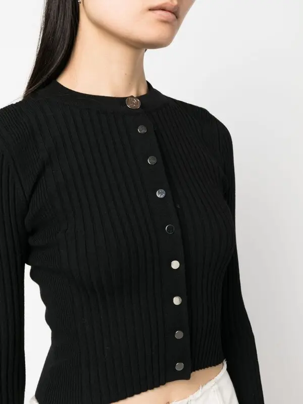 Rabanne Ribbed Wool-blend Cardigan