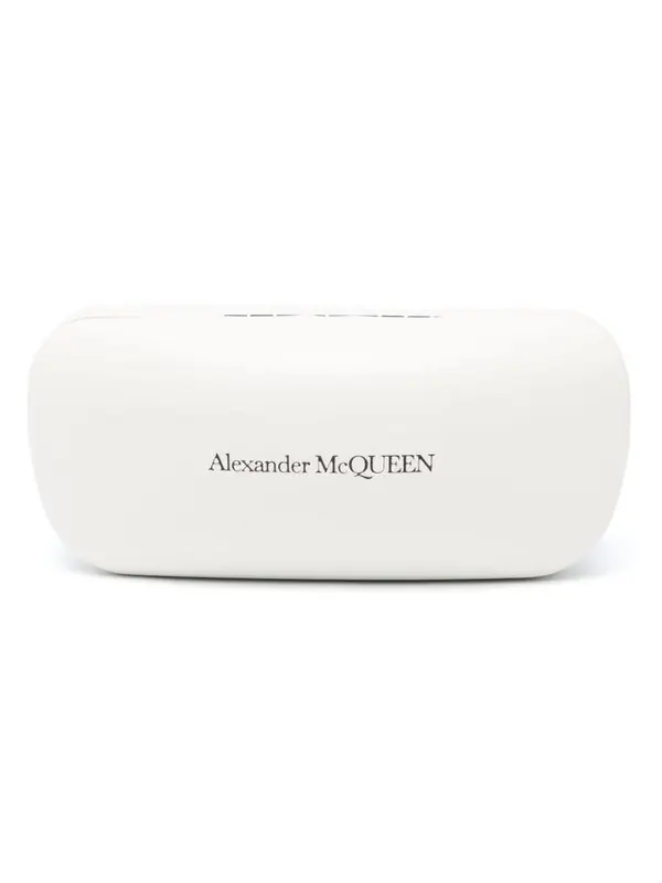 Alexander McQueen Rectangle-frame Sunglasses With Spike Studs - Black