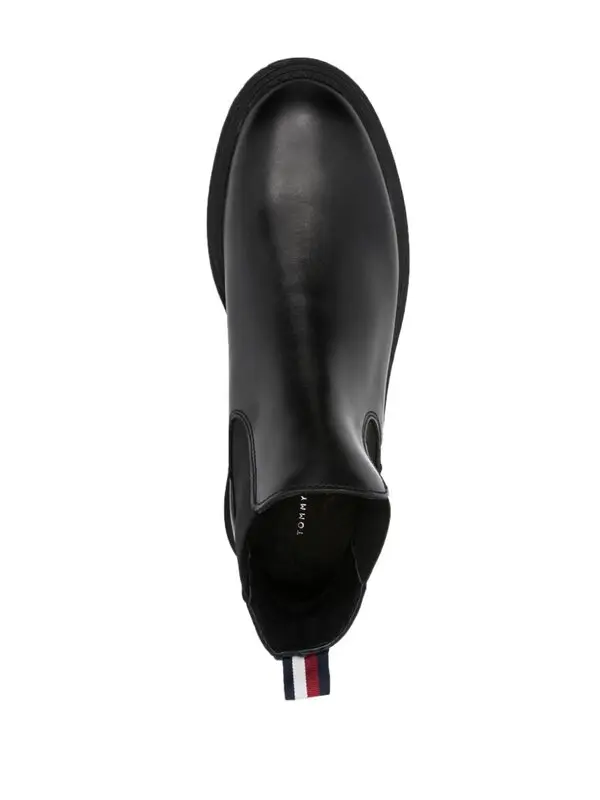 Tommy Hilfiger Round-toe Leather Boots
