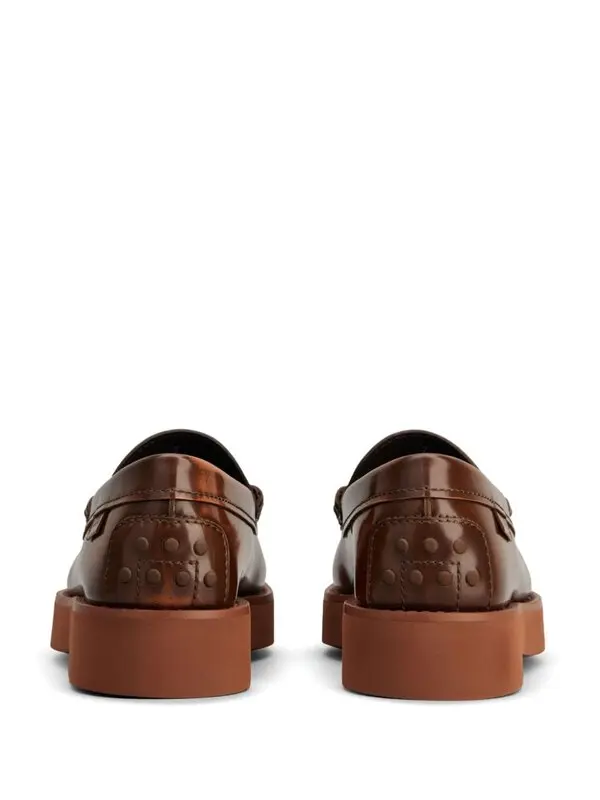 TOD'S Almond-toe Leather Loafers
