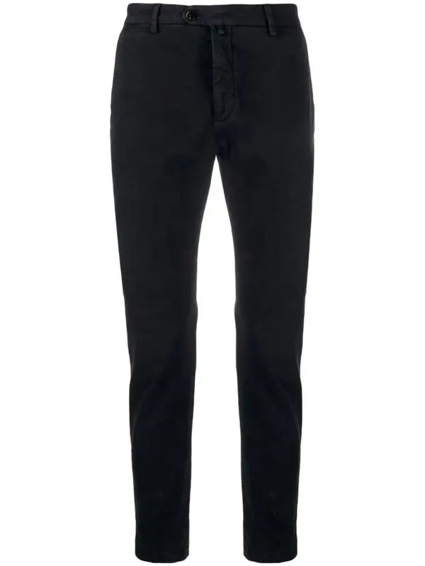 BRIGLIA 1949 Mid-rise Slim-cut Trousers - Blue