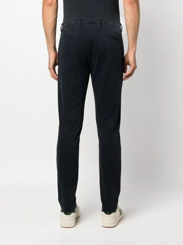 BRIGLIA 1949 Mid-rise Slim-cut Trousers - Blue