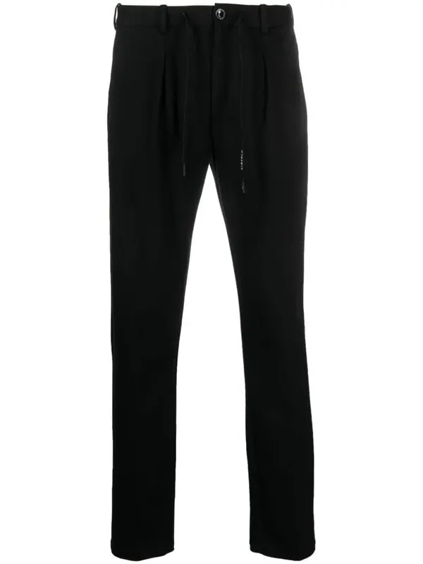 CIRCOLO 1901 Drawstring Tapered-leg Trousers - Black