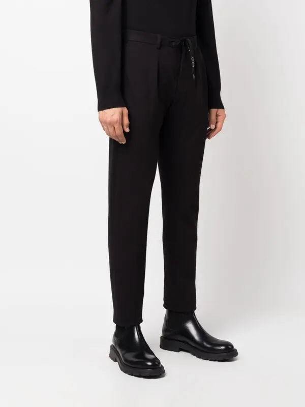 CIRCOLO 1901 Drawstring Tapered-leg Trousers - Black
