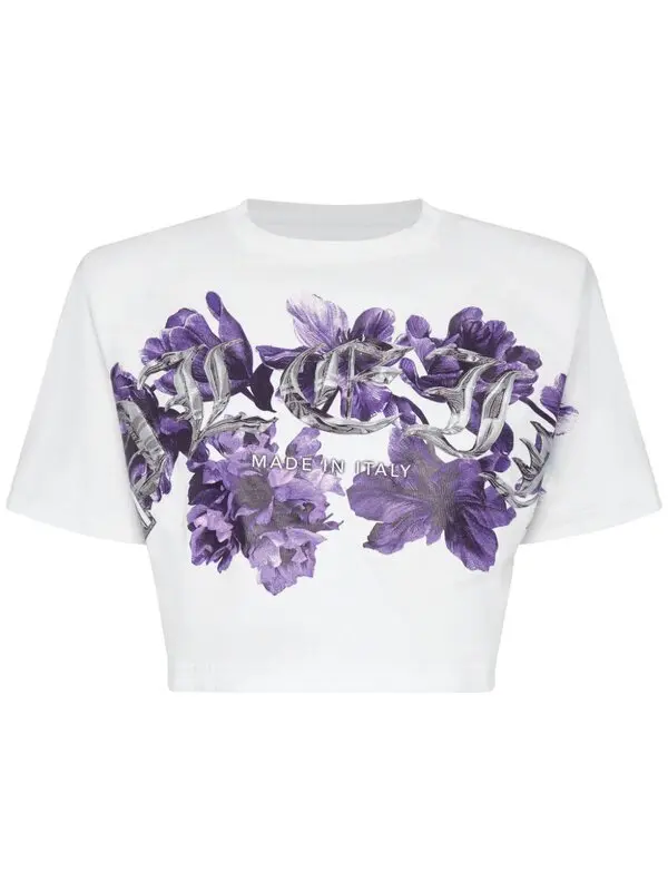 Philipp Plein Logo-print Crop Top - White