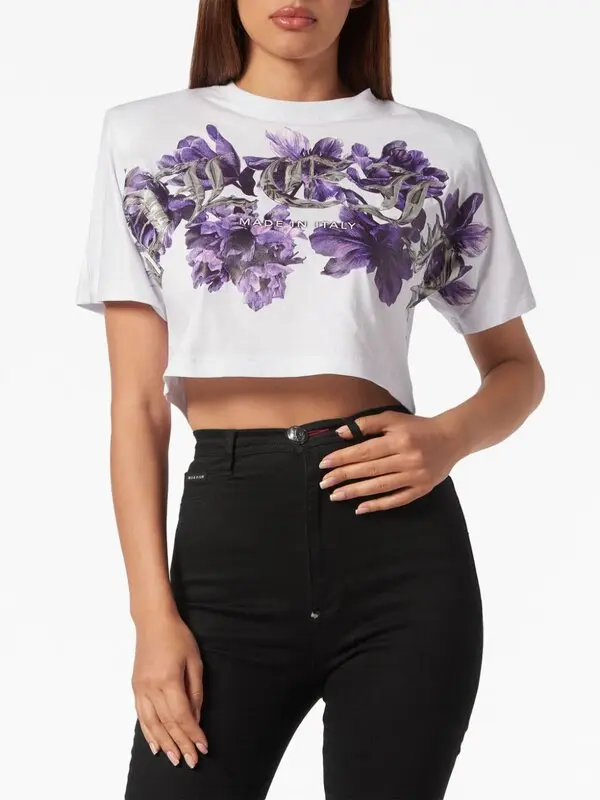 Philipp Plein Logo-print Crop Top