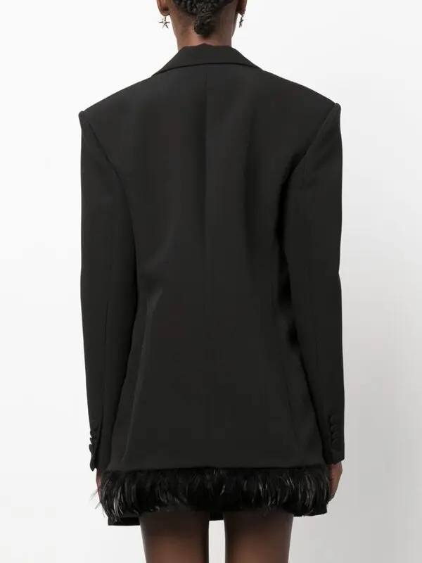 Giuseppe Di Morabito Feather-trim Double-breasted Blazer