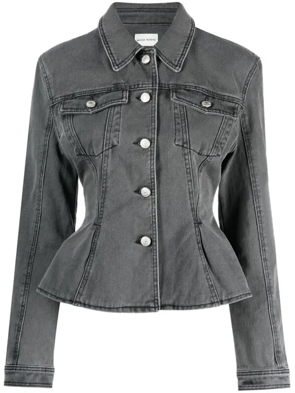 Magda Butrym Fluted Denim Jacket