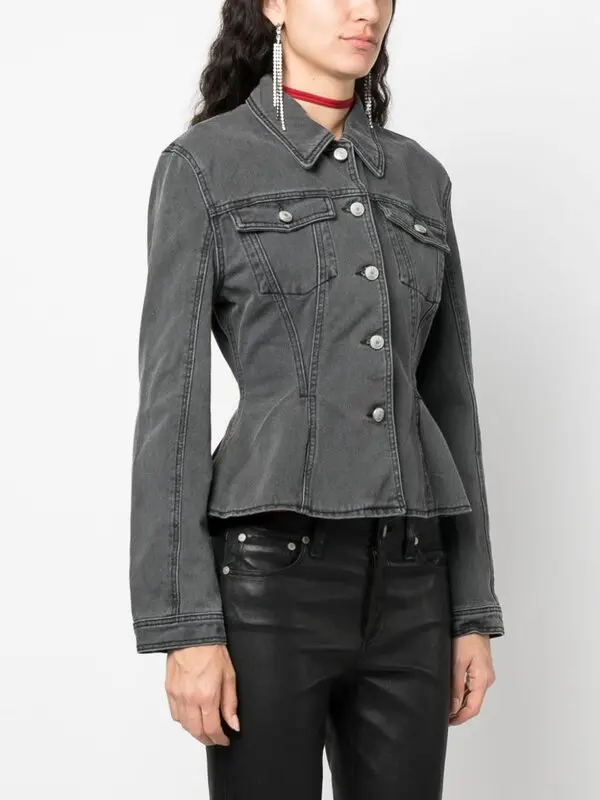 Magda Butrym Fluted Denim Jacket
