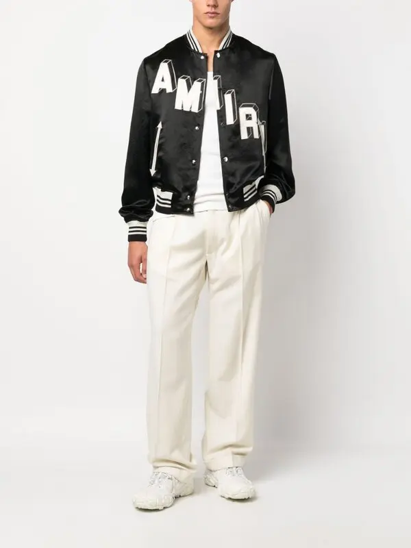 Amiri Logo-embroidered Varsity Jacket
