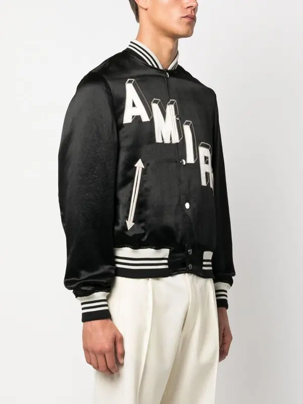 Amiri Logo-embroidered Varsity Jacket