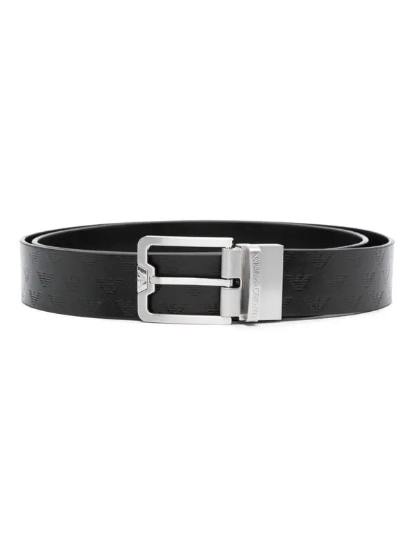 Emporio Armani Buckle-fastening Leather Belt - Black