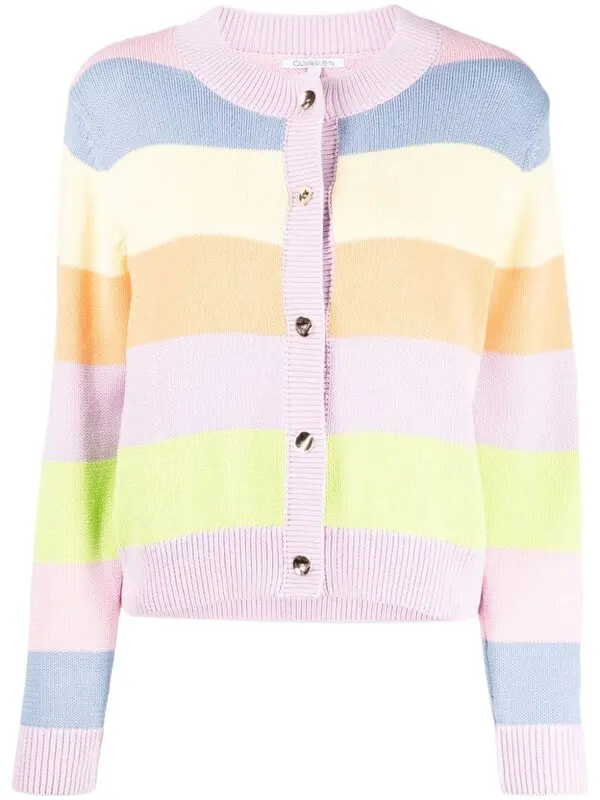 Olivia Rubin Striped Cotton Cardigan