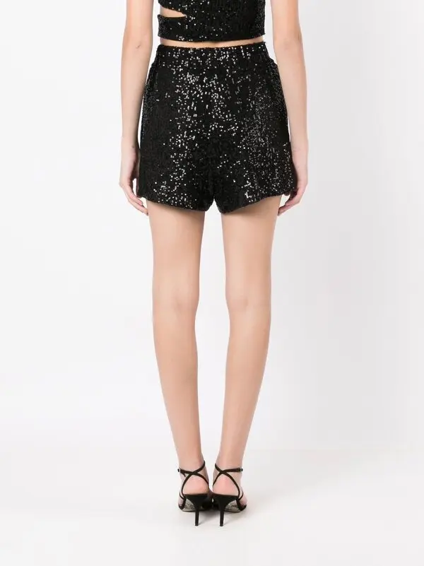 GLORIA COELHO Sequin-embellished Short Shorts