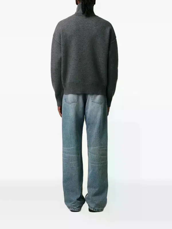 AMI Paris De Coeur Sweater - Grey