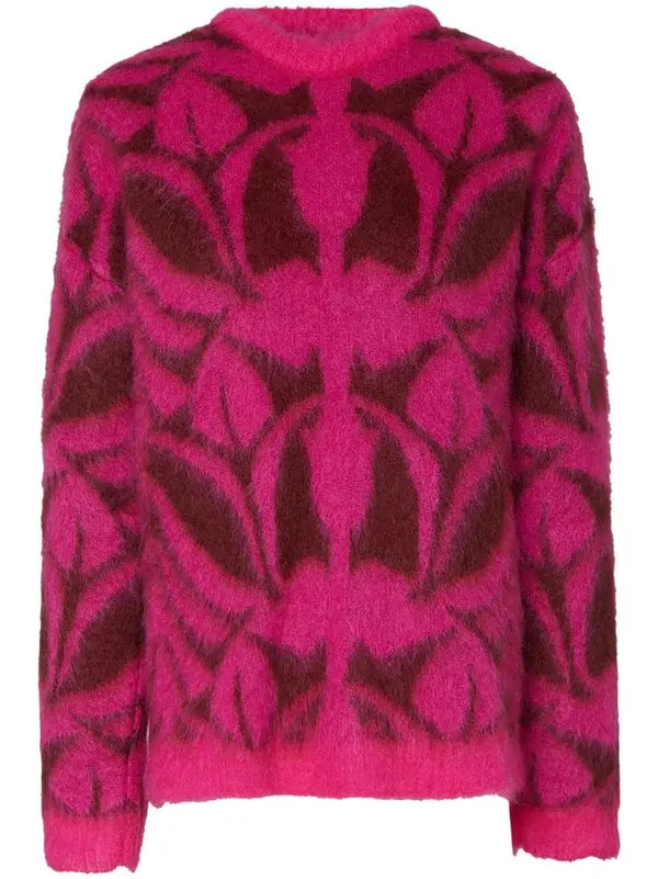 La DoubleJ Intarsia-knit Jumper - Pink