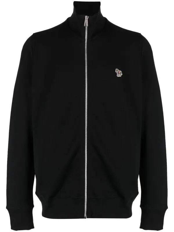 Paul Smith Zebra-patch Zip-fastening Sweatshirt - Black