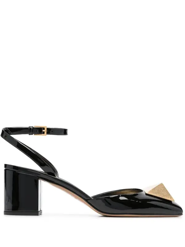 Valentino Garavani One Stud 65mm Leather Pumps - Black