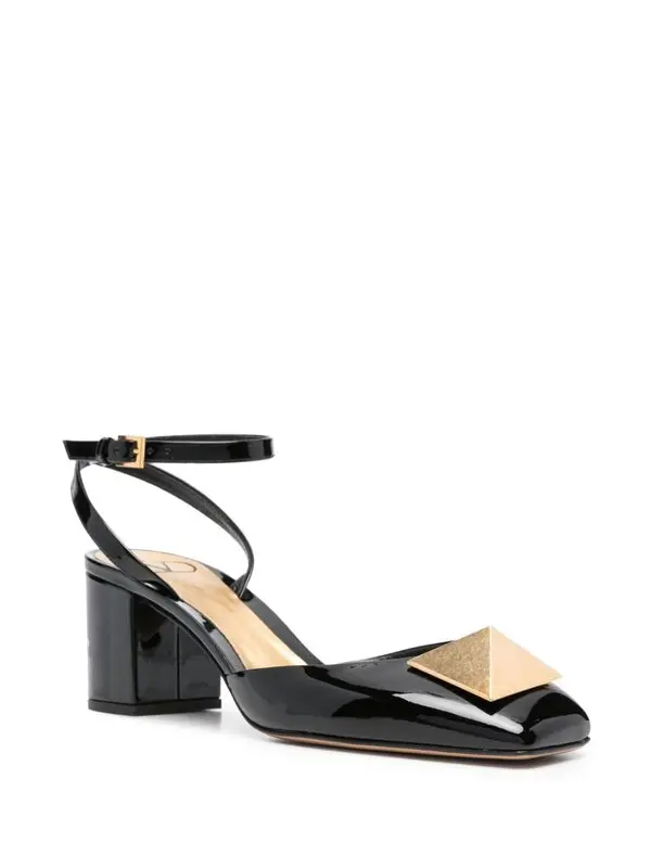Valentino Garavani One Stud 65mm Leather Pumps - Black