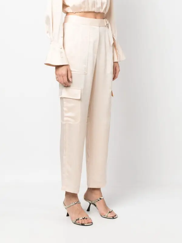 Simkhai Satin Finish Cropped Trousers