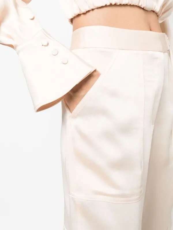 Simkhai Satin Finish Cropped Trousers