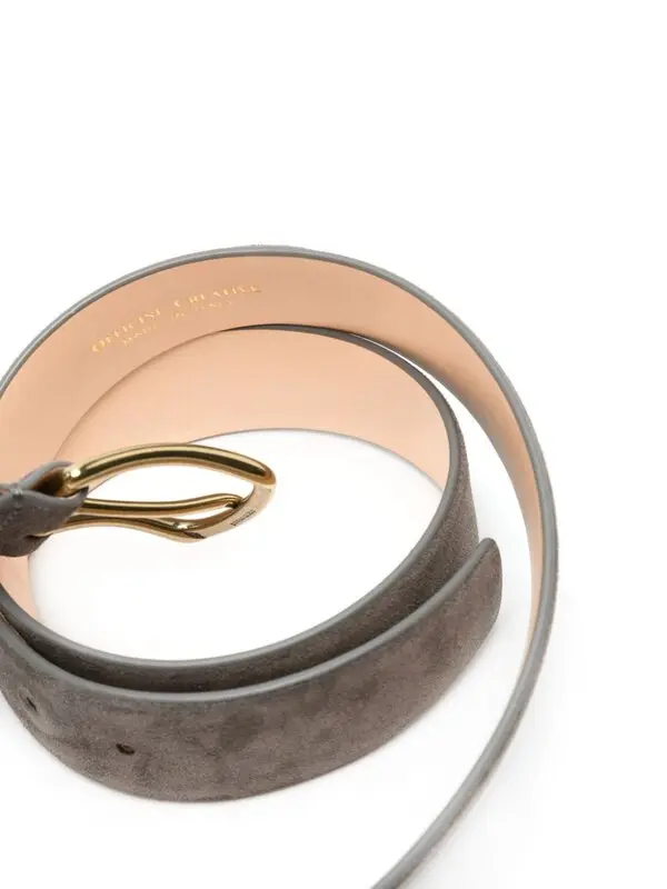 Officine Creative Suede Buckle Belt