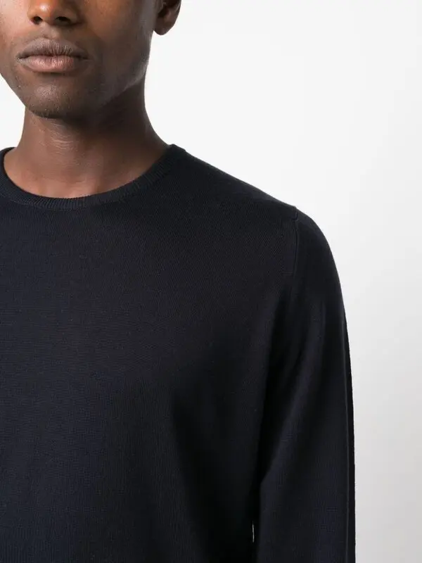John Smedley Farhill Virgin Wool Jumper - Blue
