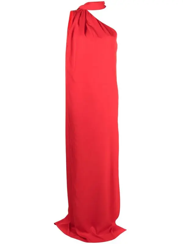 Stella McCartney One-shoulder Scarf Maxi Dress - Red