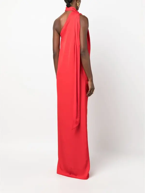 Stella McCartney One-shoulder Scarf Maxi Dress - Red